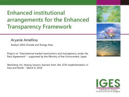 Enhanced institutional arrangements for the Enhanced Transparency Framework